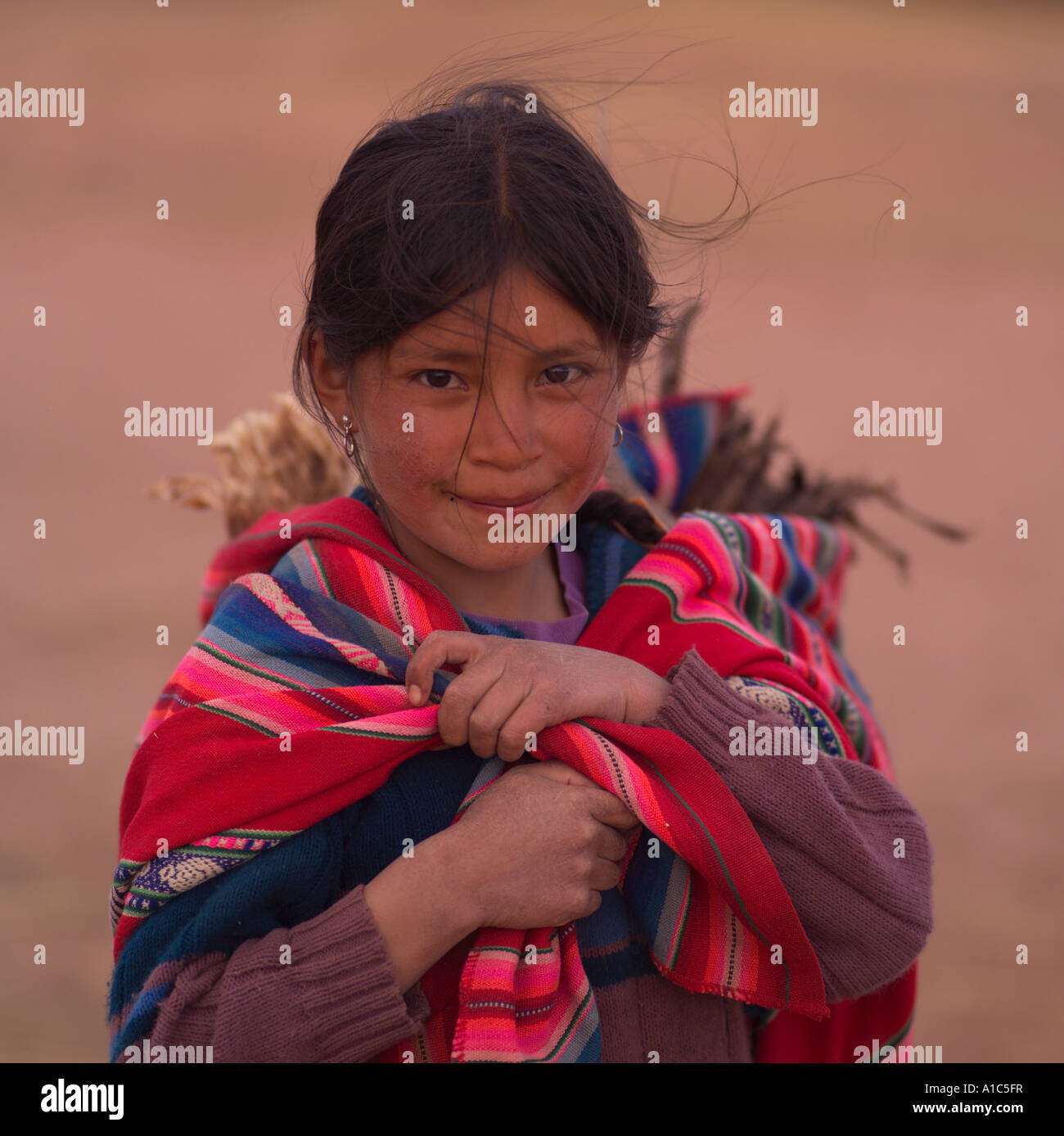 Young Peruvian Girl Peru Sacred Valley Stock Photo - Alamy