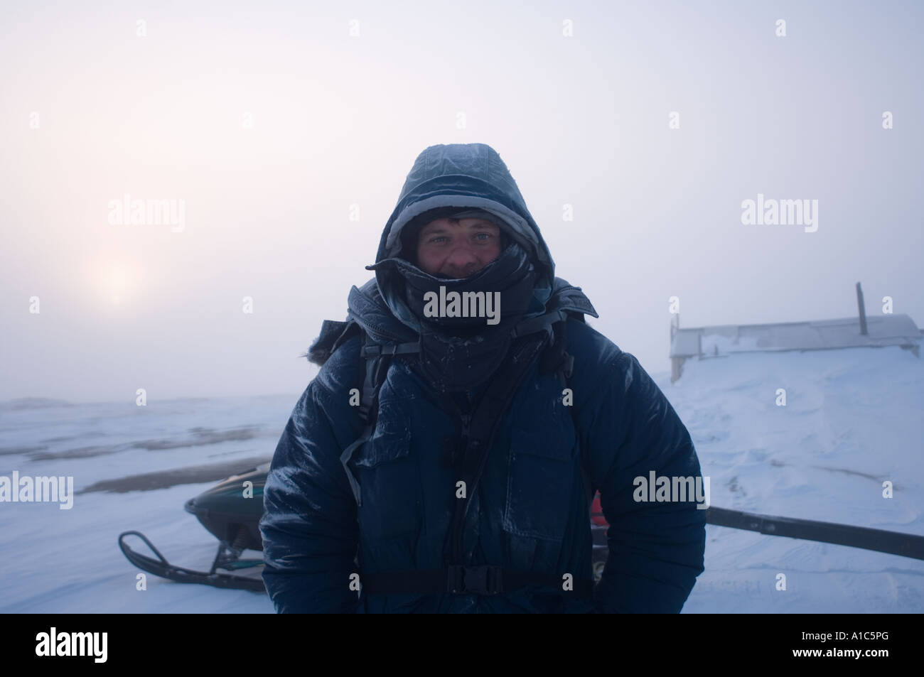 photographer Steven Kazlowski during early morning along the Arctic ...