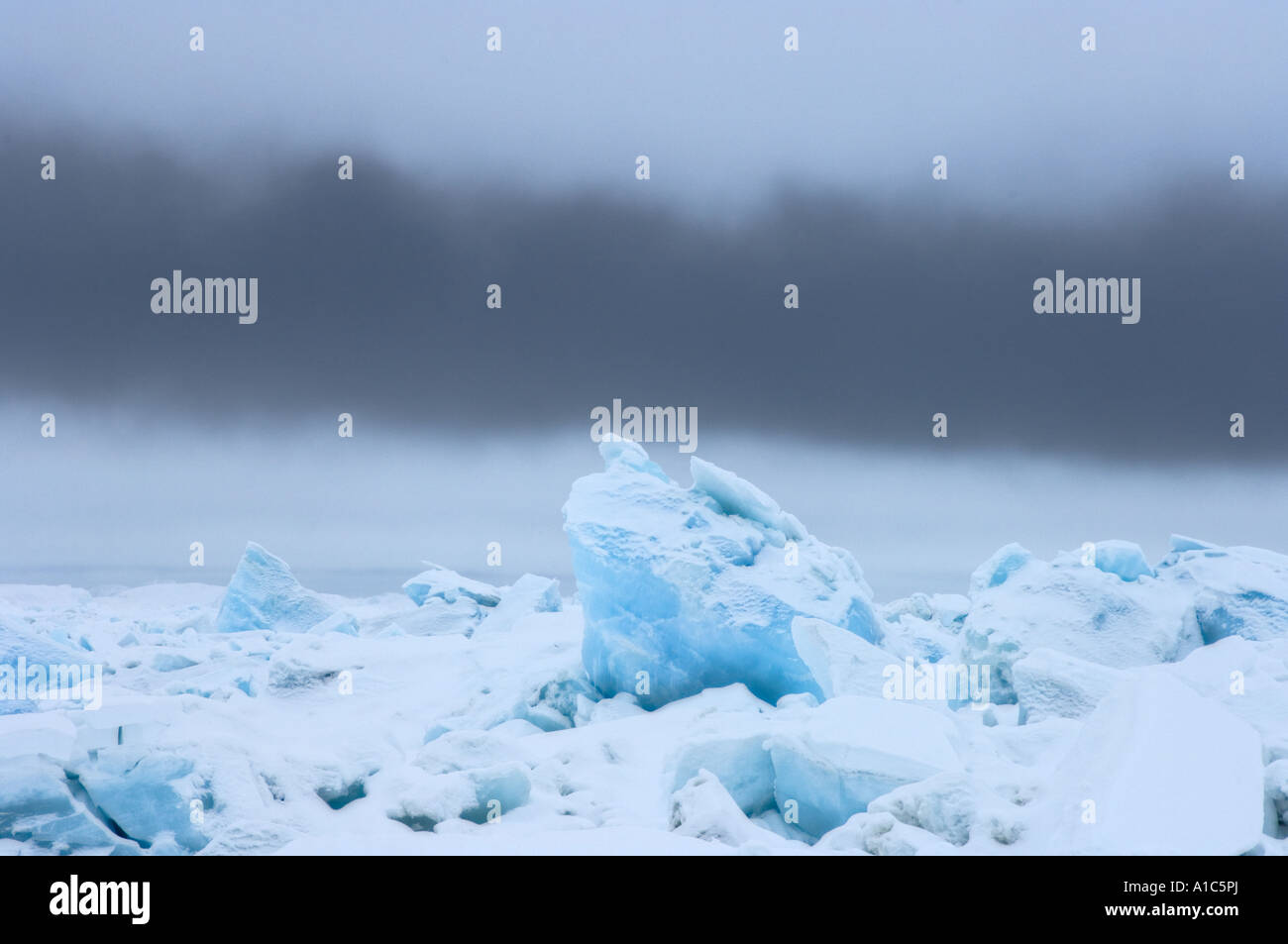 jumbled ice in the frozen Chukchi Sea off Point Barrow Arctic Alaska ...