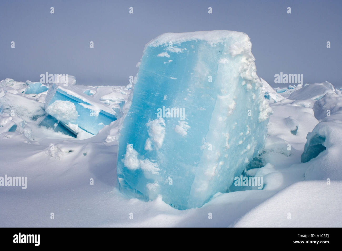 jumbled up ice in the frozen Chukchi Sea off Point Barrow Arctic Alaska ...