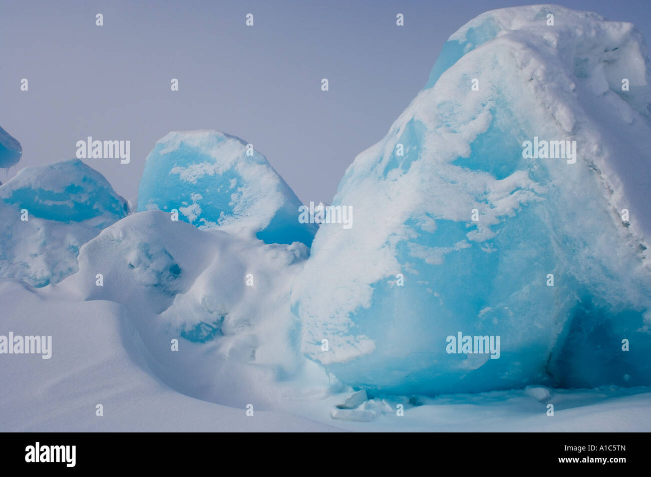 jumbled up ice in the frozen Chukchi Sea off Point Barrow Arctic Alaska ...