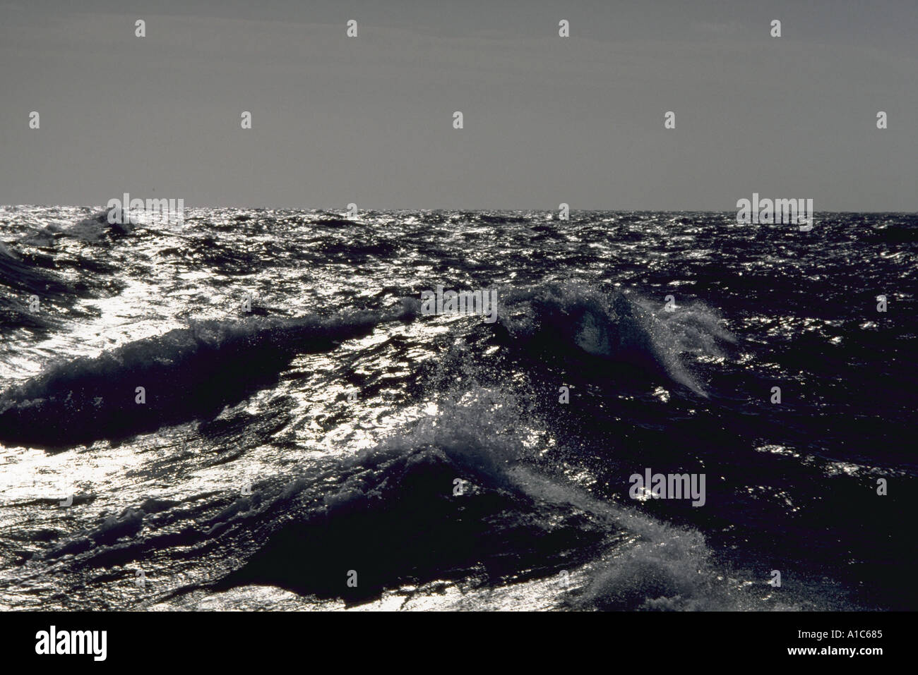 Oceanscape with dramatic light Taken in the middle of the Pacific Ocean ...