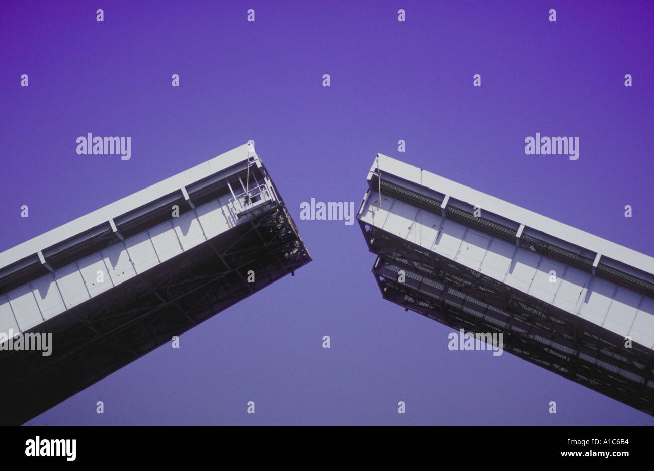 Two halves of a bridge either coming together or moving apart This is ...