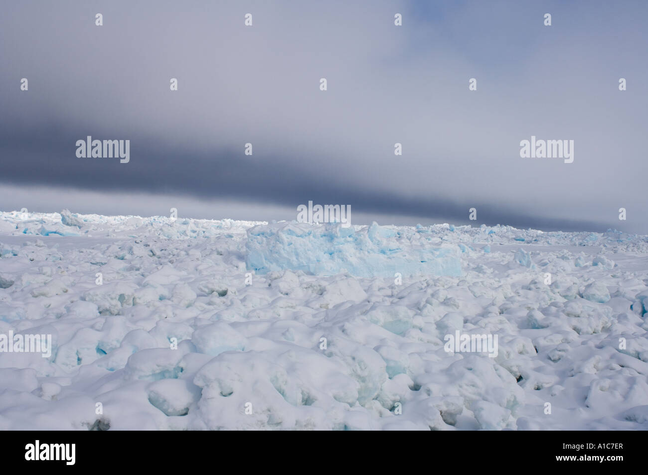 jumbled ice on the frozen Chukchi Sea off Point Barrow Arctic Alaska ...