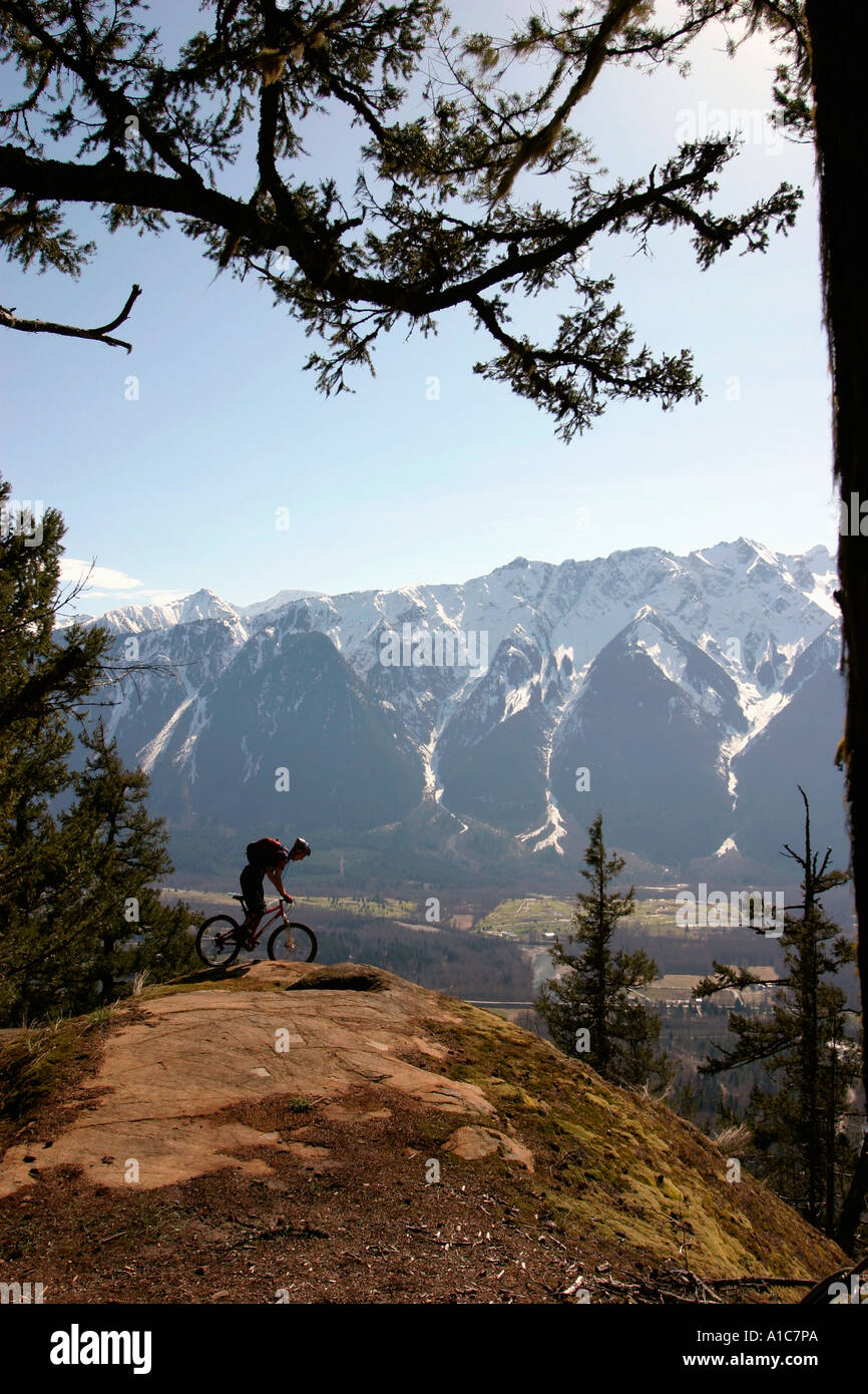 Mountain biking in Pemberton in the mountains Stock Photo - Alamy