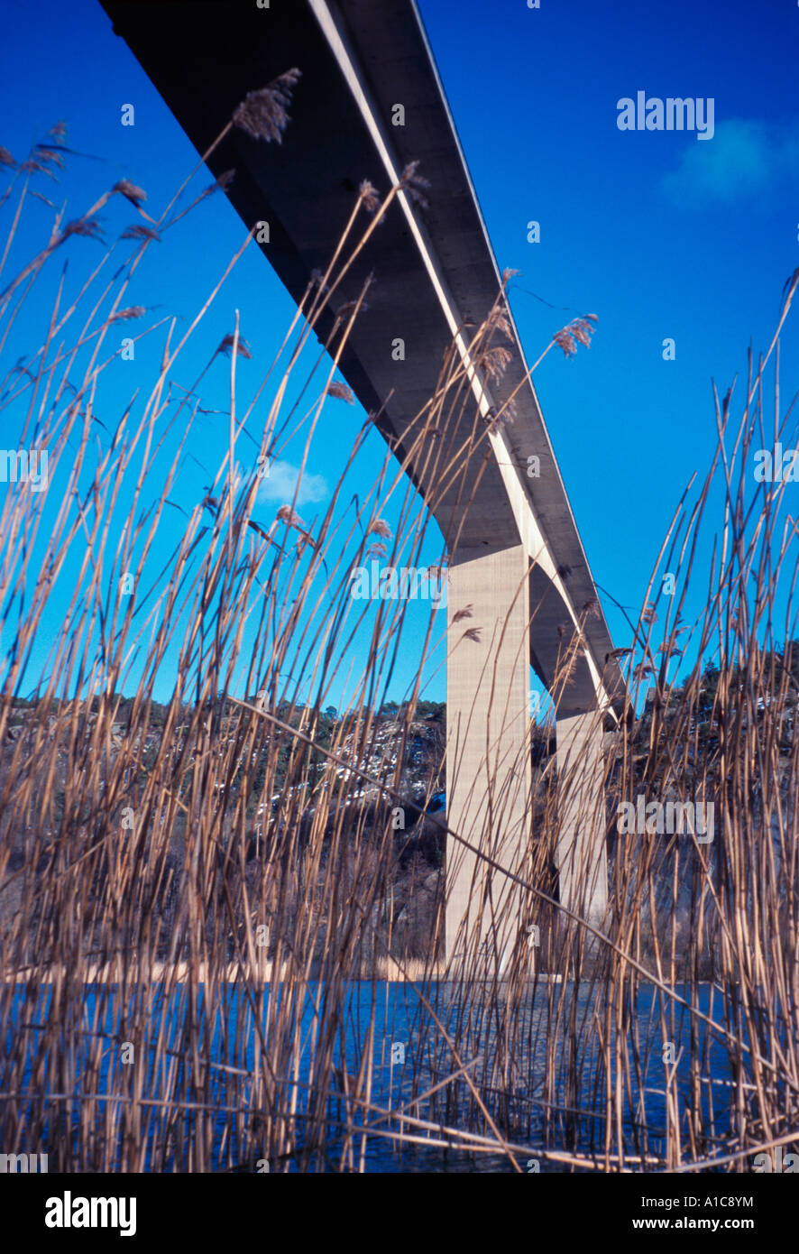 Angeredsbron a bridge over Gota River (2006) Gothenburg West Sweden ...
