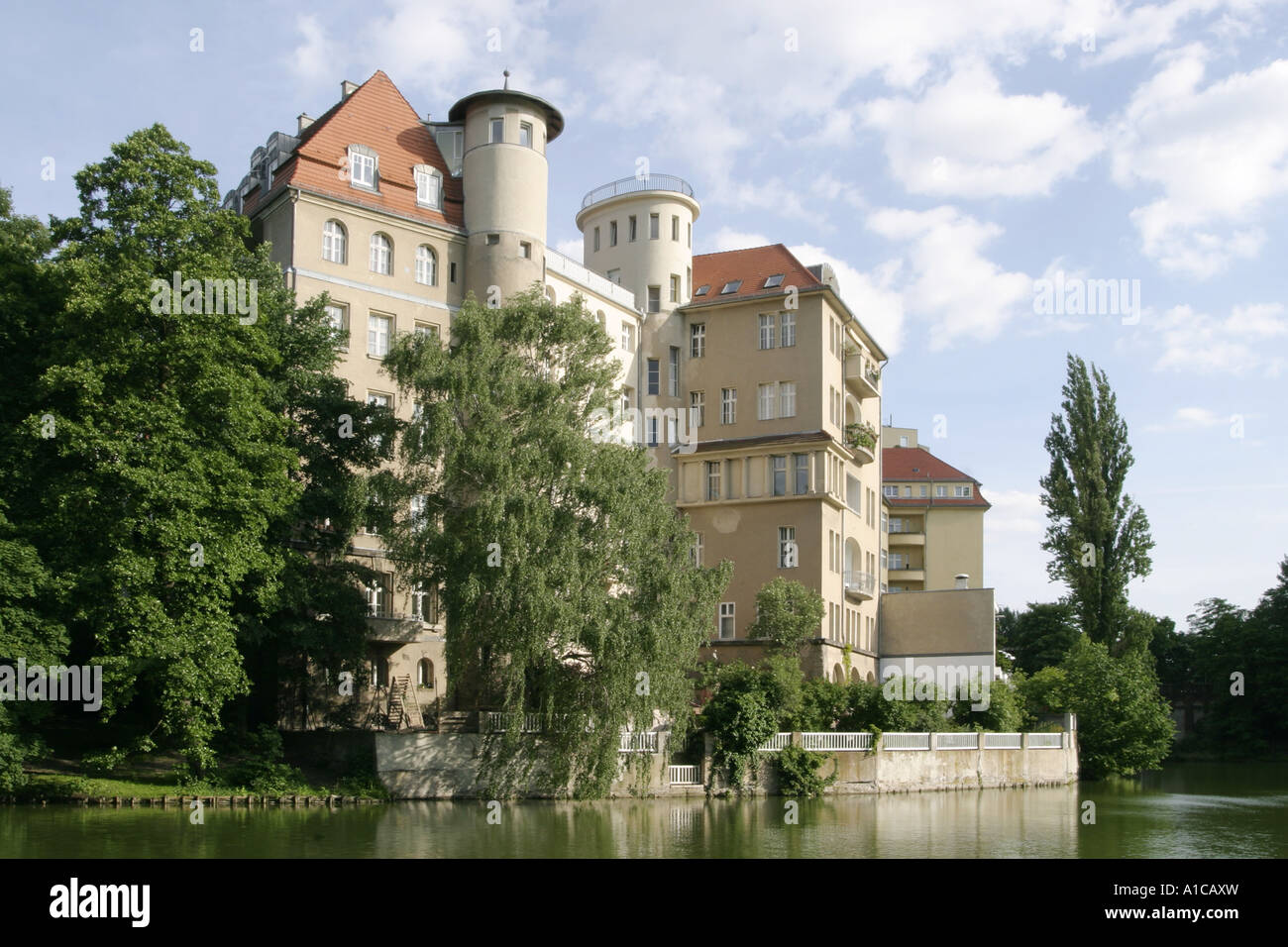 building at lake Lietzen, Germany, Berlin Stock Photo - Alamy