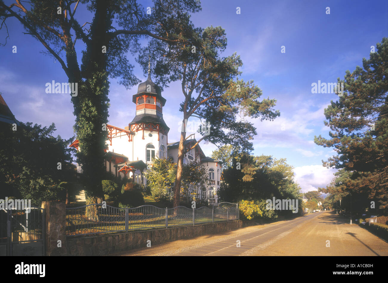 esplanade and seaside resort architekture, Germany, Mecklenburg-Western ...