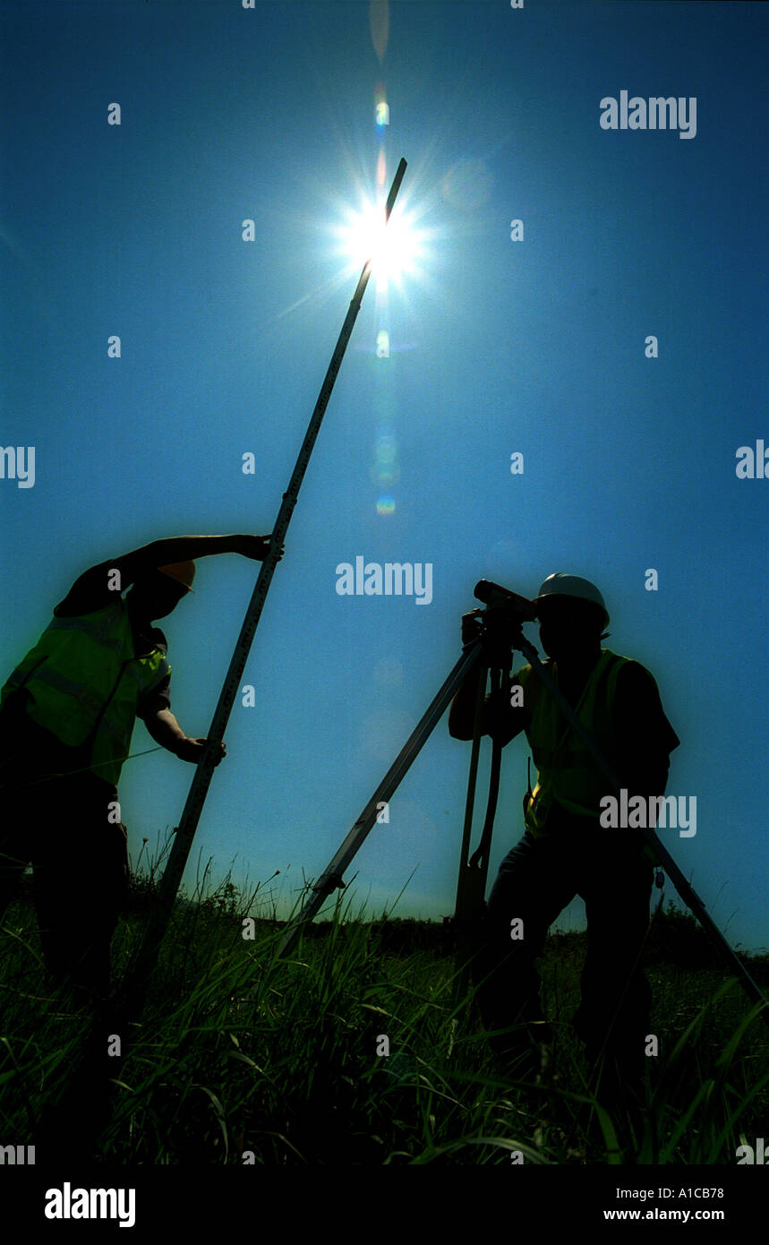Surveyors at work Stock Photo - Alamy