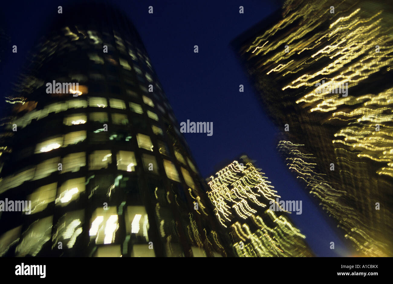 urban architecture business building downtown light effect Stock Photo ...