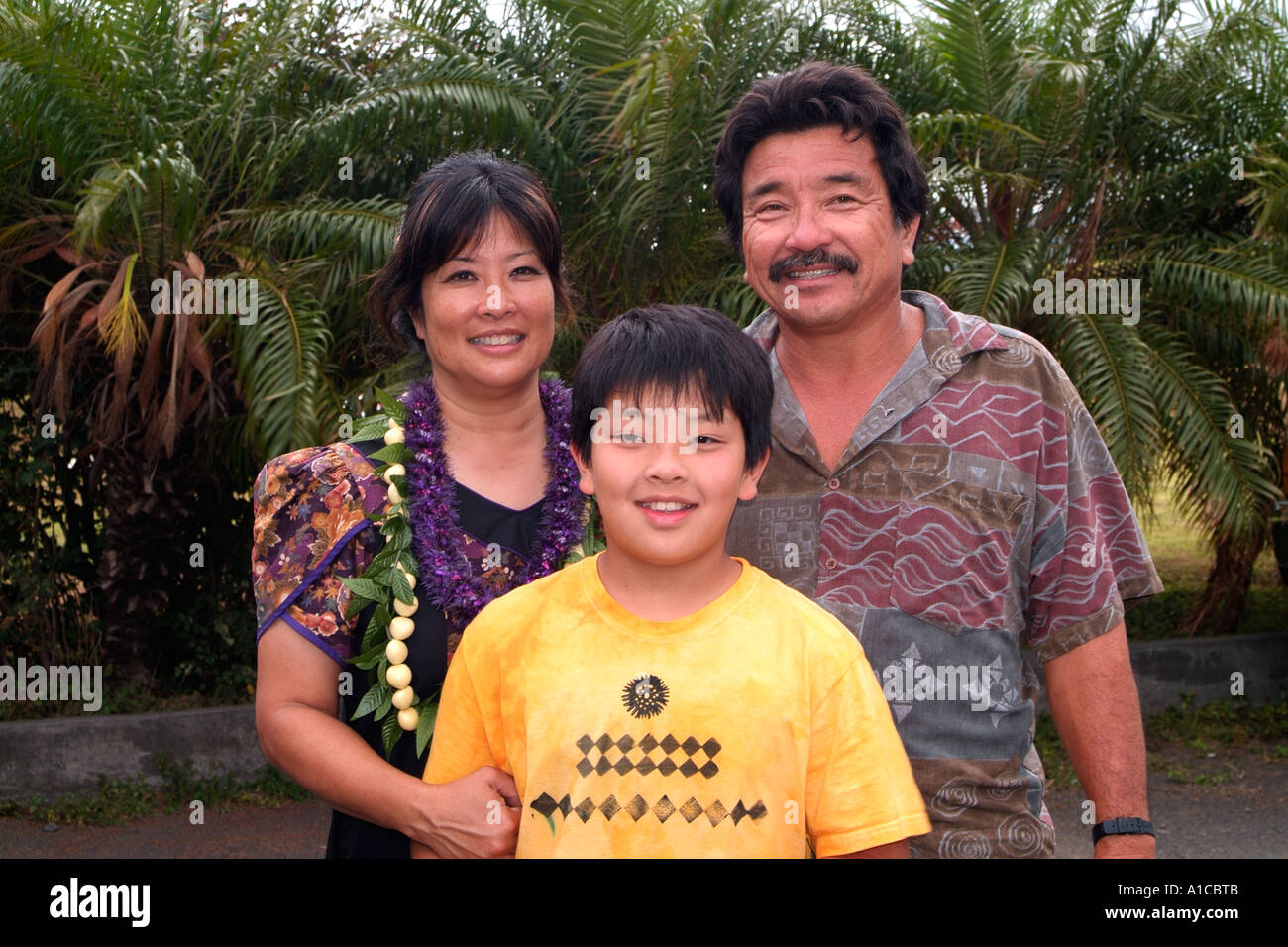 Native Family Portrait on Big Island of Hawaii Stock Photo - Alamy