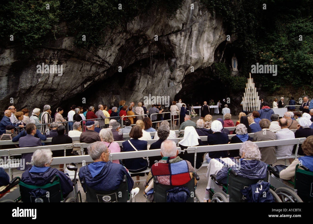 lourdes grotte france pilgrimage catholic belief religion Stock Photo ...