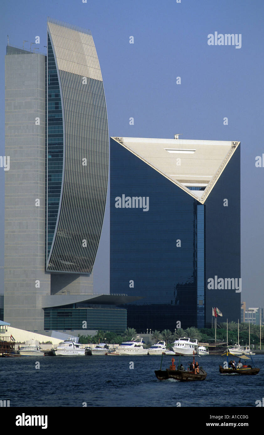 dubai city uae arabian emirates architecture view creek Stock Photo - Alamy