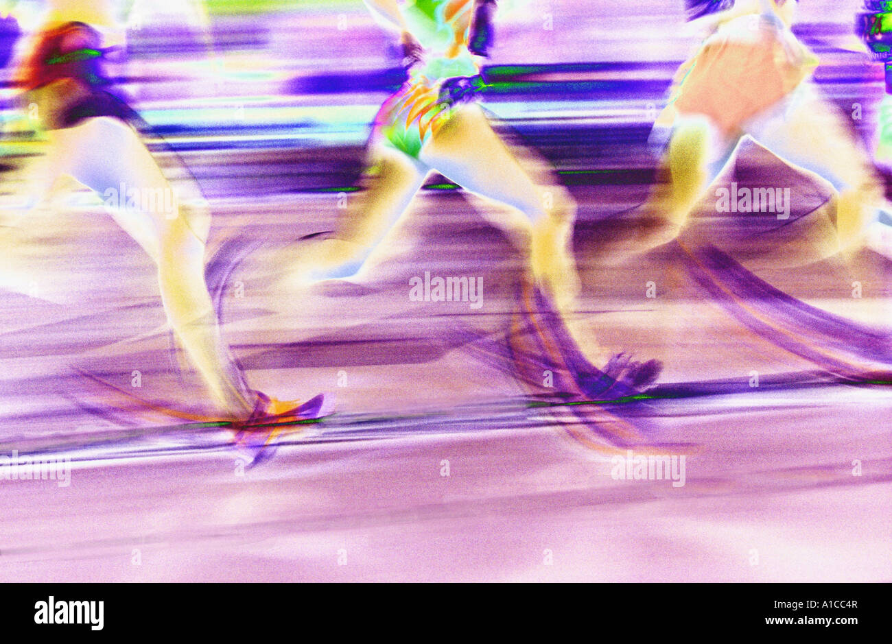 athlets run fast sprinter runner effect symbol legs detail Stock Photo ...