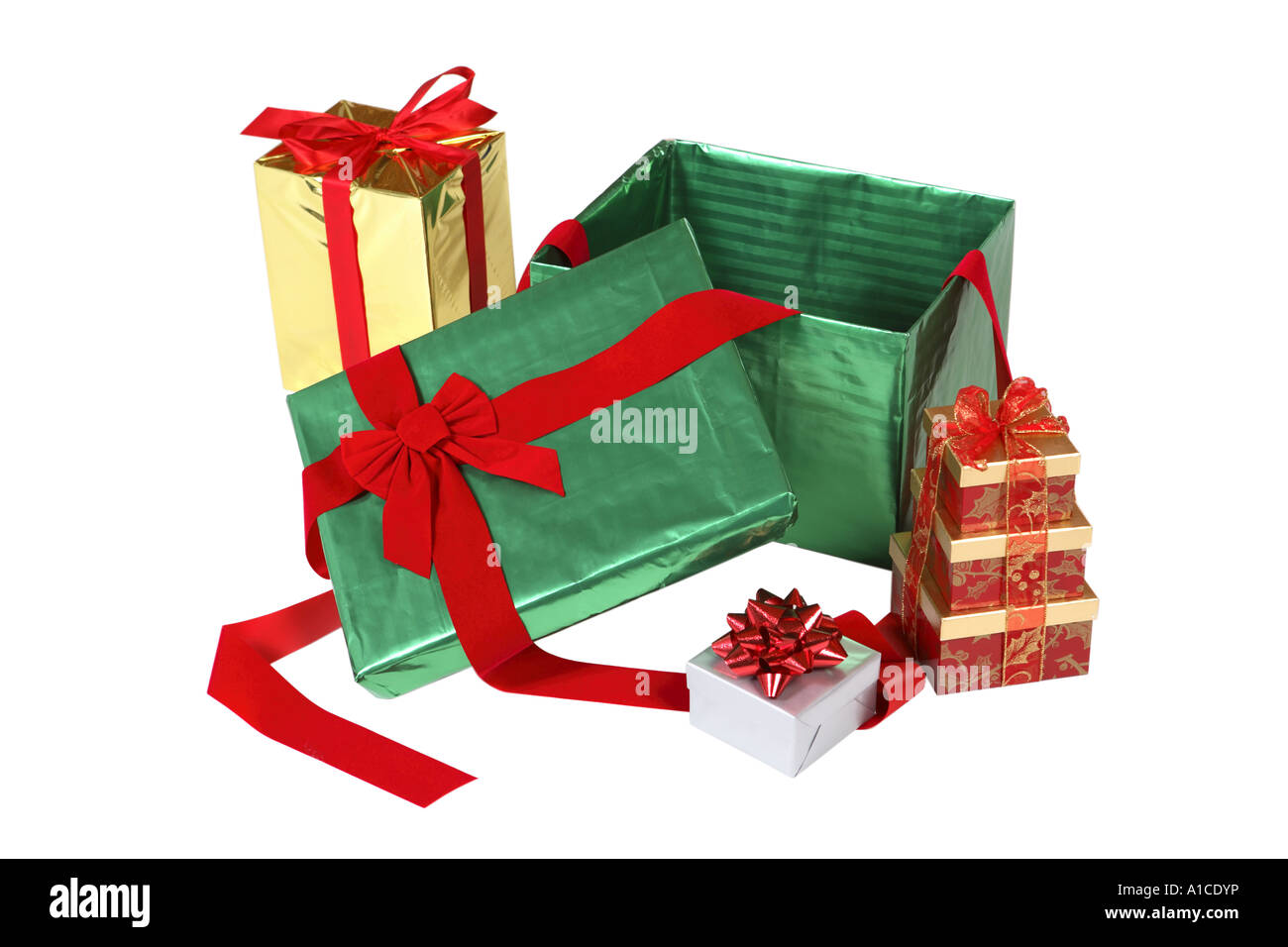 Unwrapped christmas presents hi-res stock photography and images - Alamy