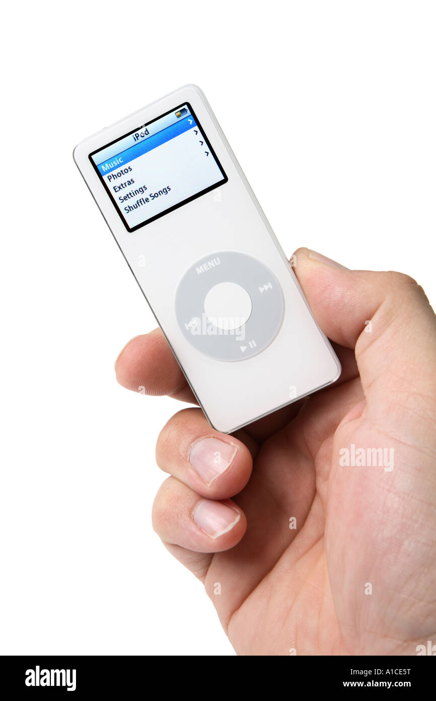 I pod nano in hand Stock Photo - Alamy