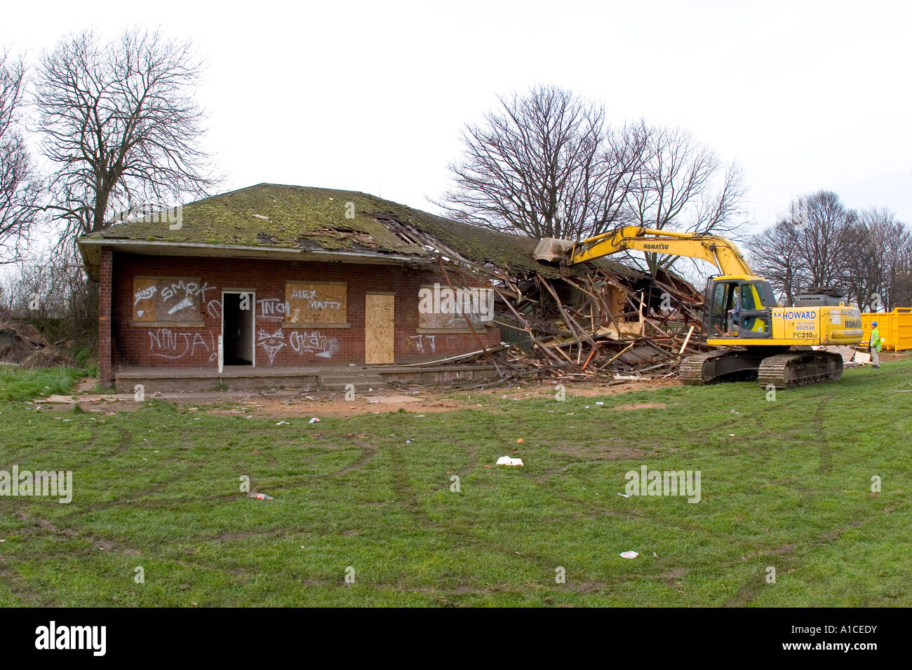 Old Derelict Building Being Demolished High Resolution Stock ...