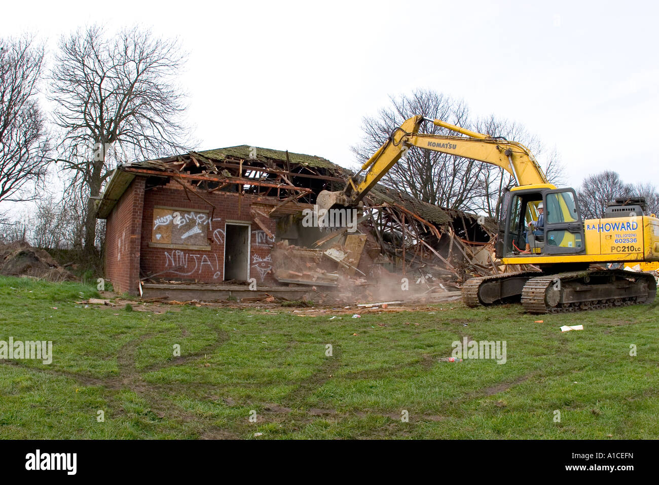 Old Derelict Building Being Demolished High Resolution Stock ...