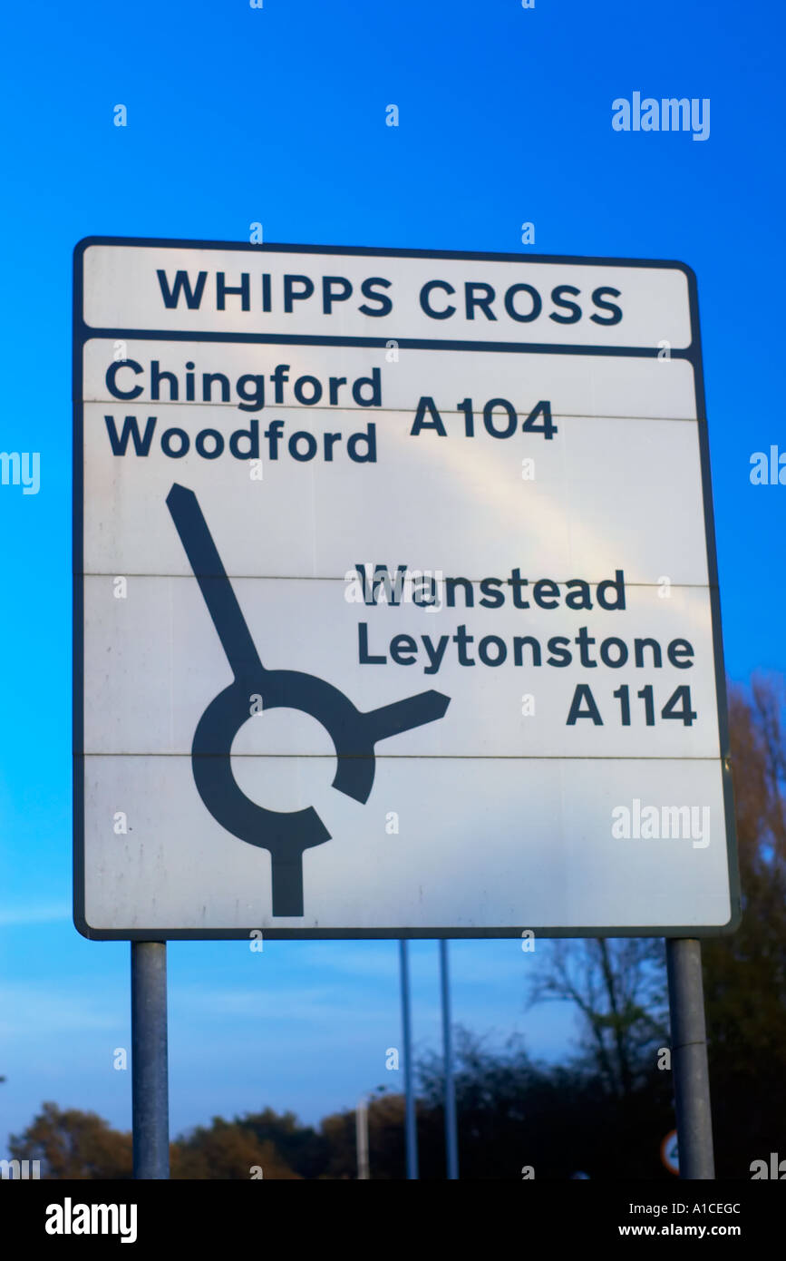Whipps cross sign chingford hi-res stock photography and images - Alamy