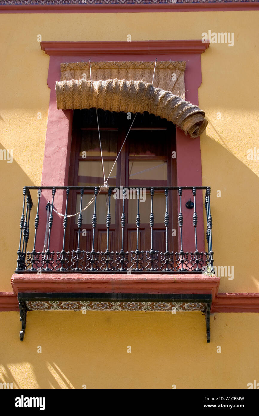 Typical traditional Spanish window in Seville Stock Photo - Alamy