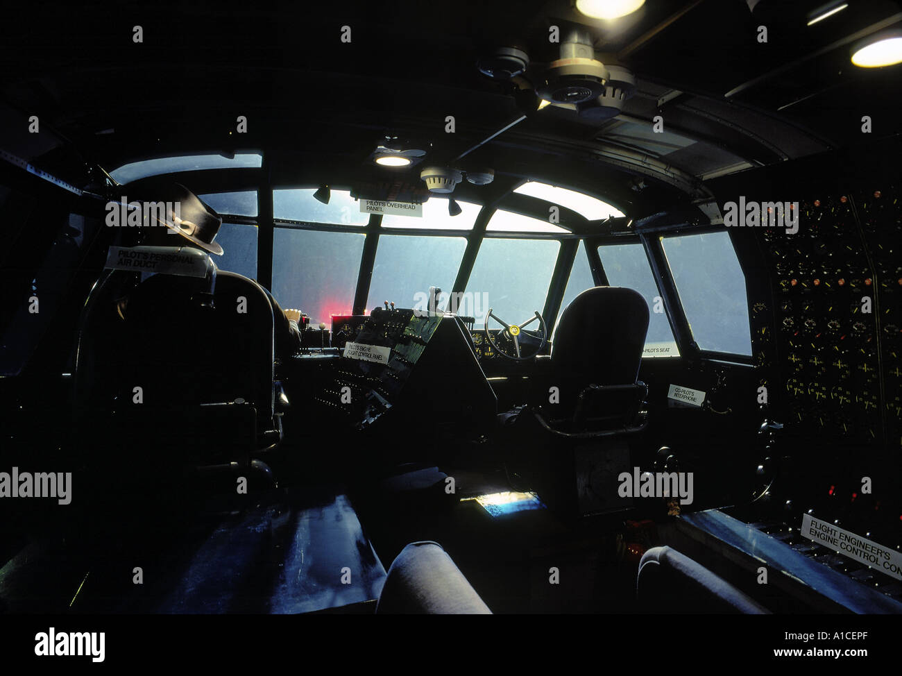 Inside the cockpit of the Spruce Goose Stock Photo - Alamy