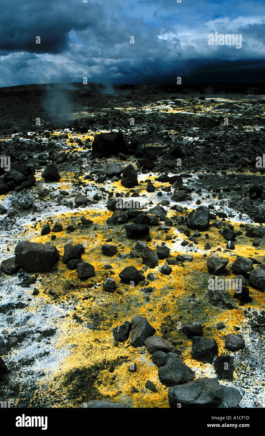 elemental sulfur among the volcanic rocks of Kilauea caldera big island ...