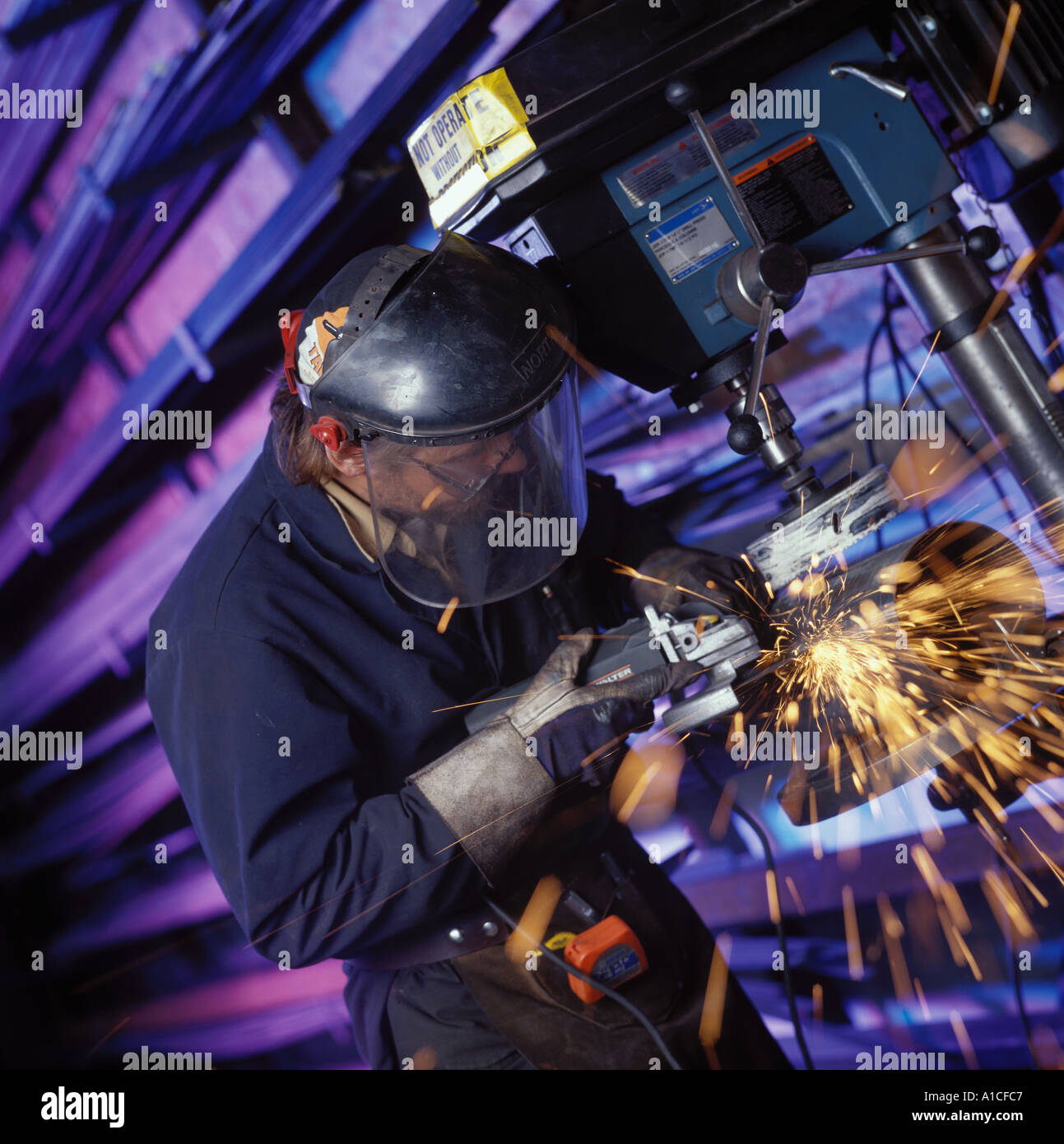 A welder welding metals in the construction industry Stock Photo - Alamy