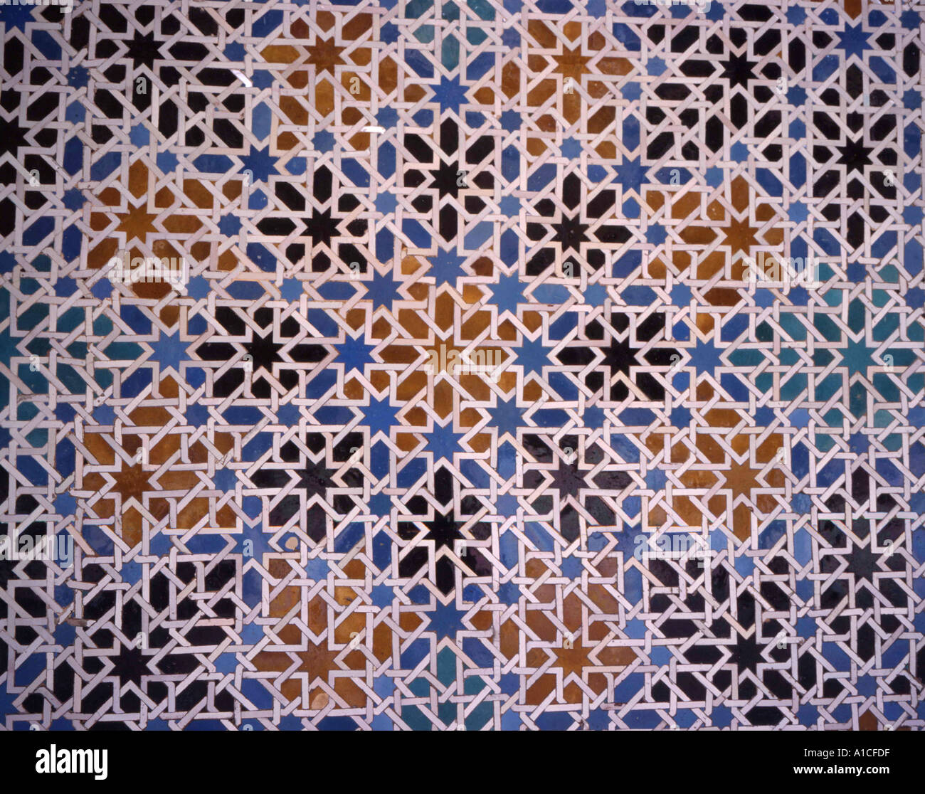 Islamic tiled wall the Alhambra Palace Granada Spain Stock Photo - Alamy