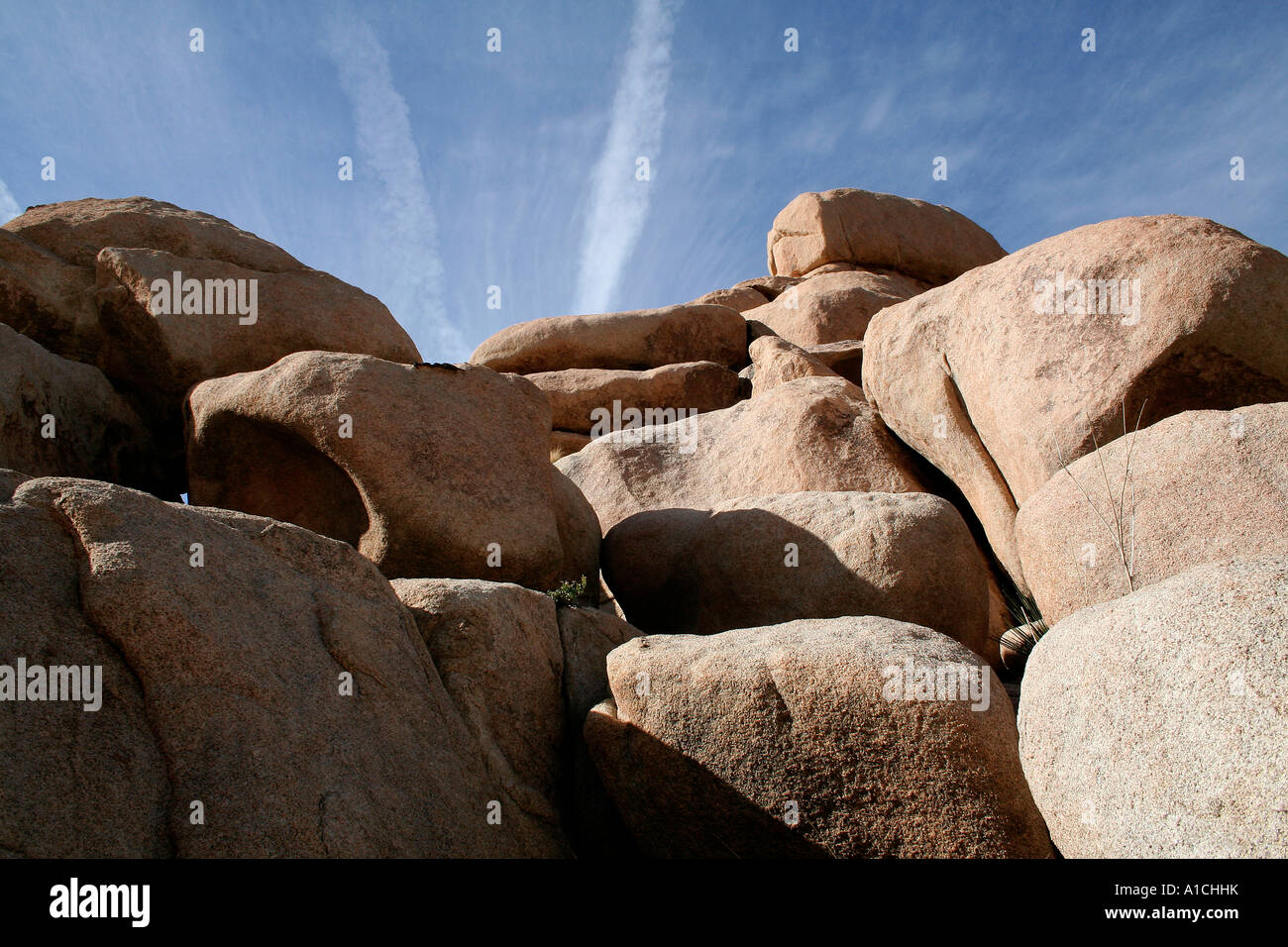 Cloud traces in Joshua Tree National Park, California, USA Stock Photo ...