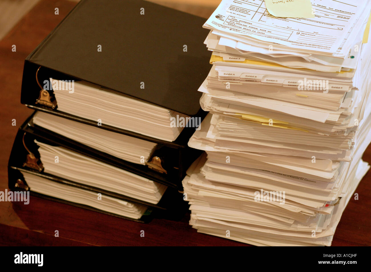 Stacks of legal documents and paperwork Stock Photo - Alamy