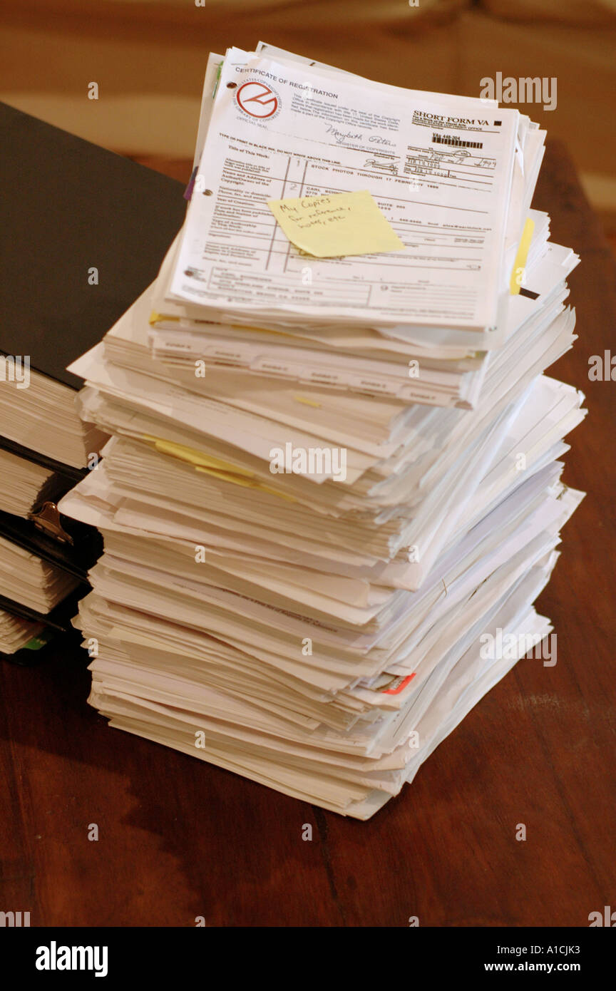 Stacks of legal documents and paperwork Stock Photo - Alamy