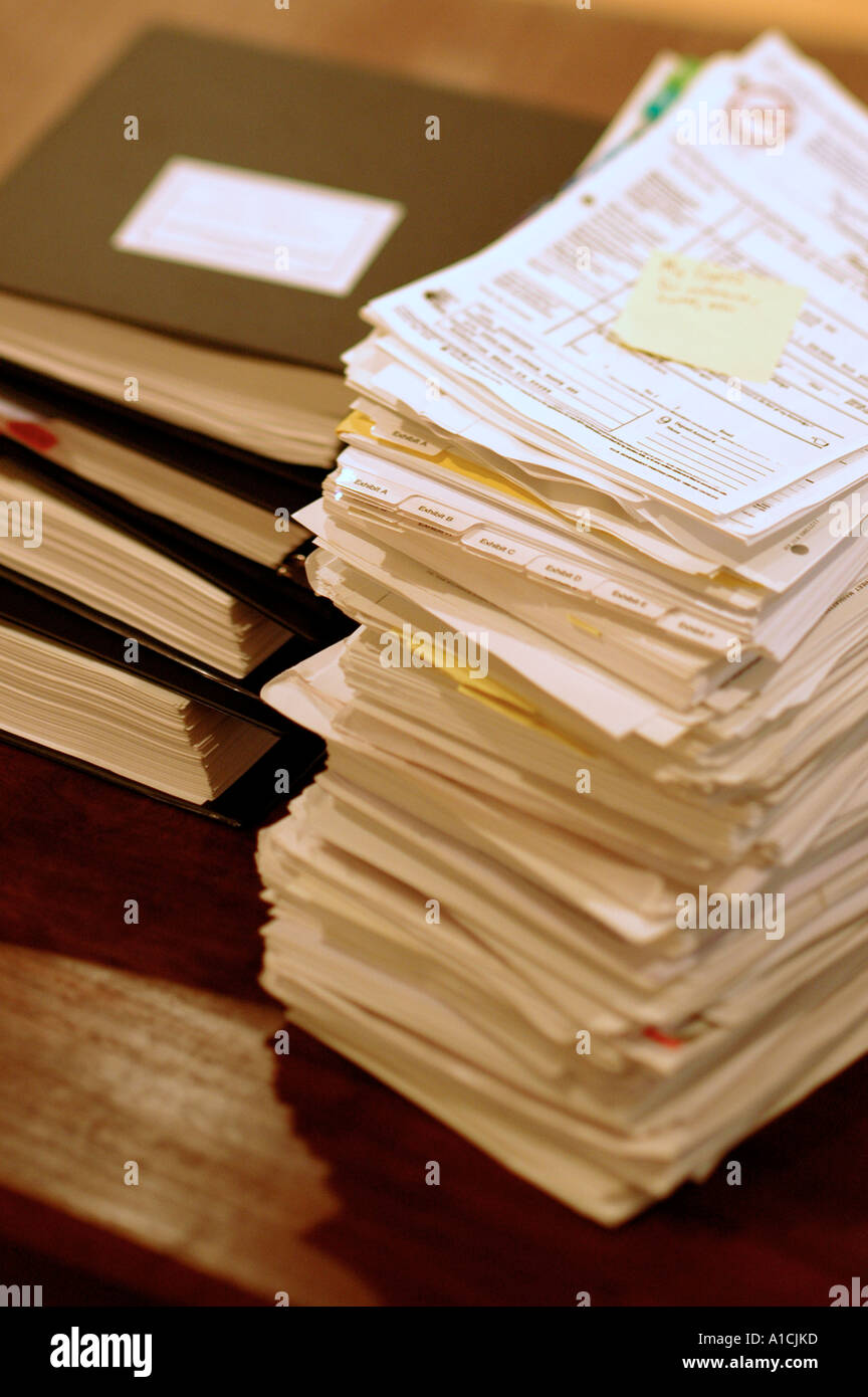 Stacks of legal documents and paperwork Stock Photo - Alamy