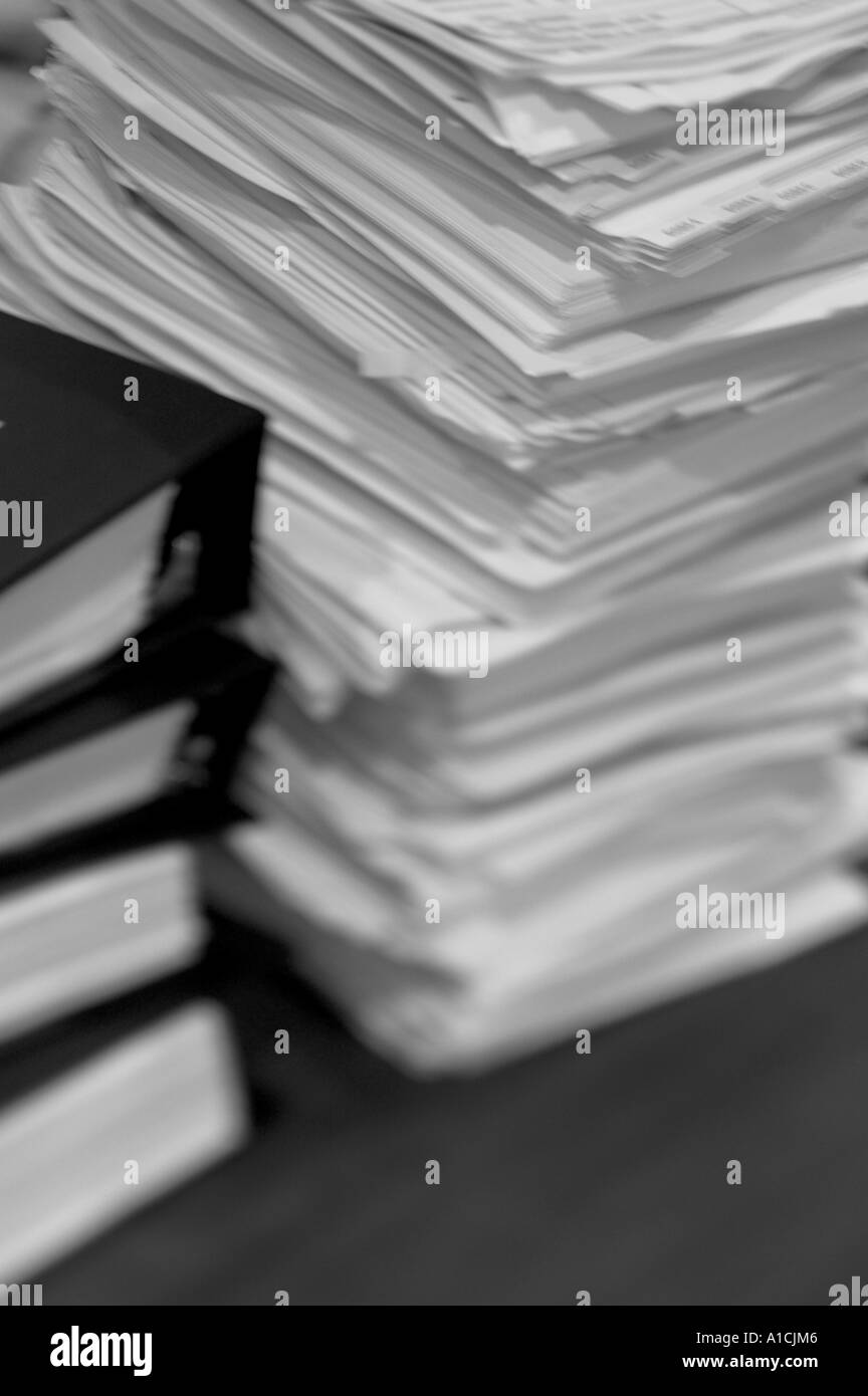 Stacks of legal documents and paperwork Stock Photo - Alamy