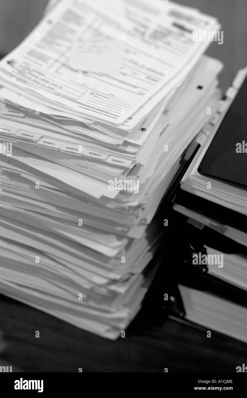 Lawyer paperwork Black and White Stock Photos & Images - Alamy