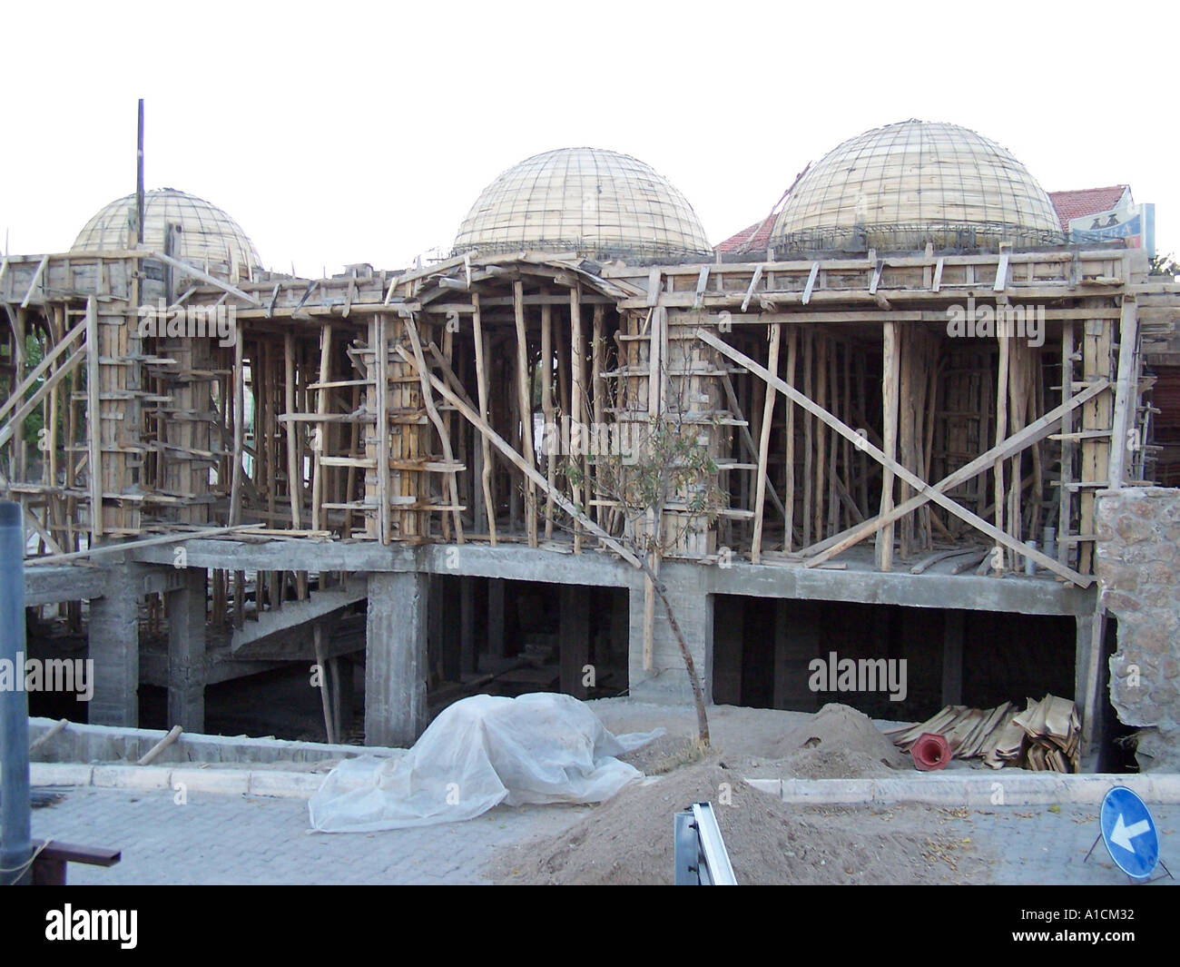 Construction of a building in Cappadocia Turkey Stock Photo - Alamy