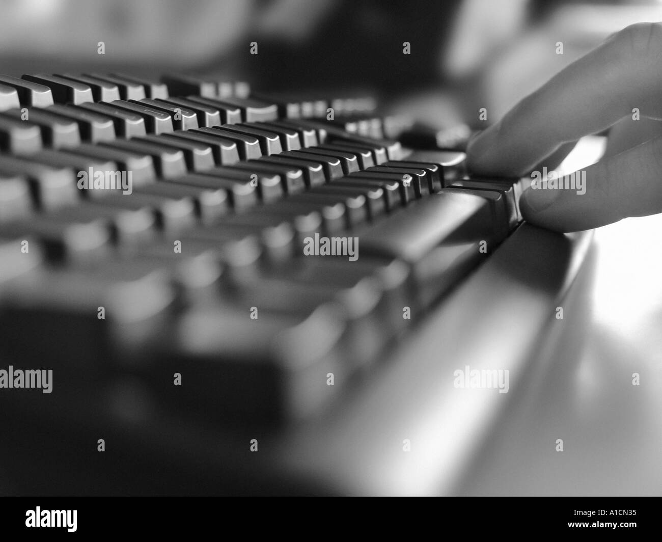 Work typing Black and White Stock Photos & Images - Alamy