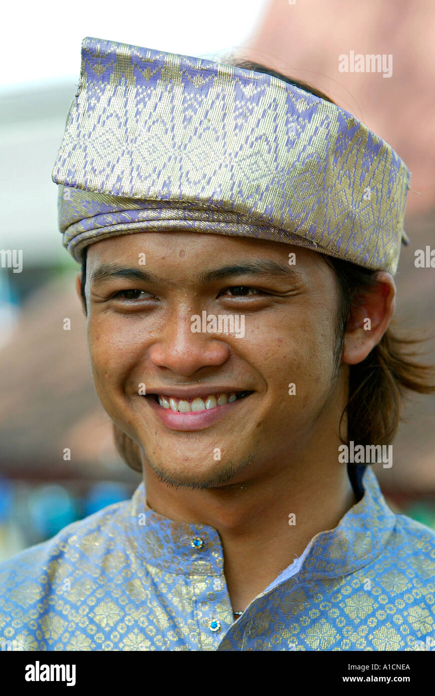 Young man in traitional wedding costume Malacca Malaysia Stock Photo ...