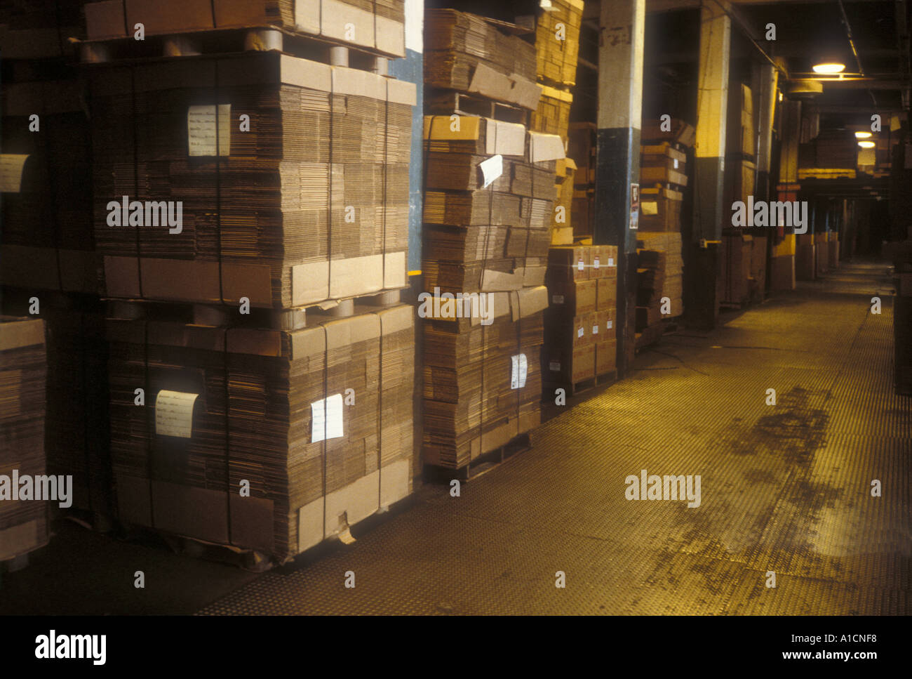 Storage area stacked pallets hi-res stock photography and images - Alamy