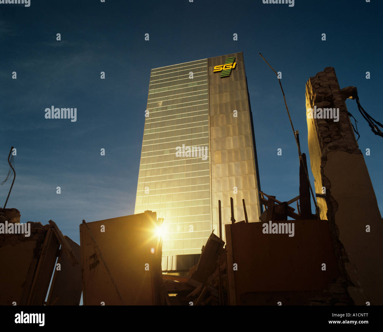 Old and new city scape Stock Photo - Alamy