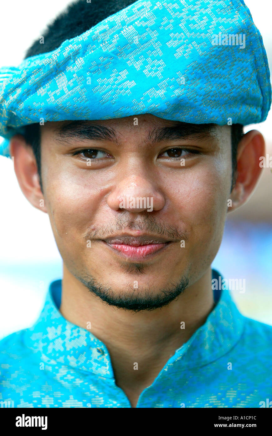 Young man in traitional wedding costume Malacca Malaysia Stock Photo ...