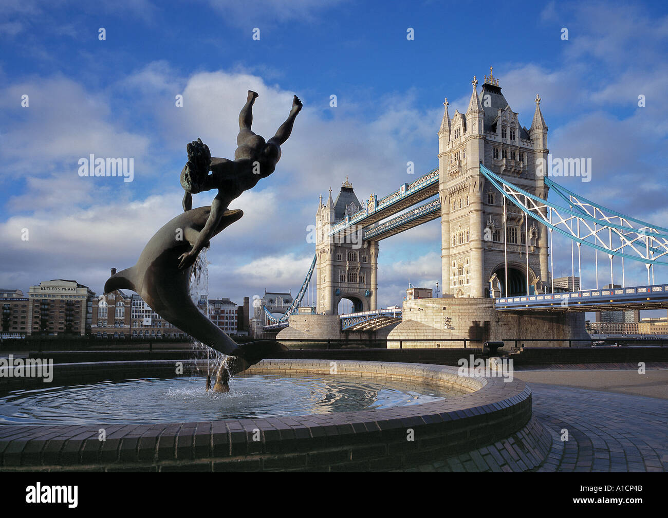 Dolphin and boy statue hi-res stock photography and images - Alamy