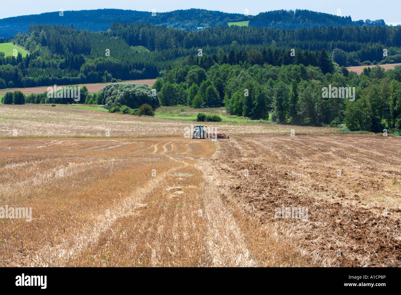 AGRICULTURE PLOWING THE FIELD Stock Photo - Alamy