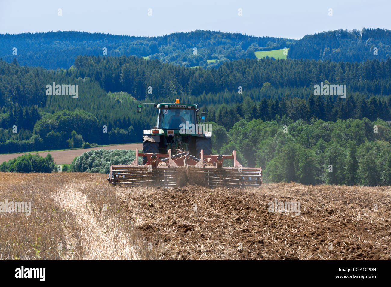 AGRICULTURE PLOWING THE FIELD Stock Photo - Alamy