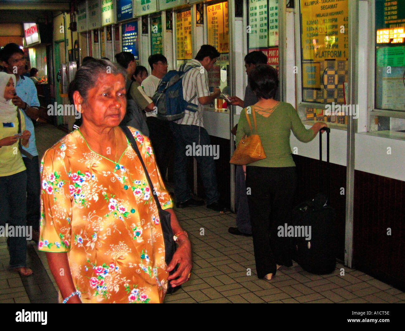 Ticket counters at Kuala Lumpur Puduraya Bus Station Malaysia Stock ...