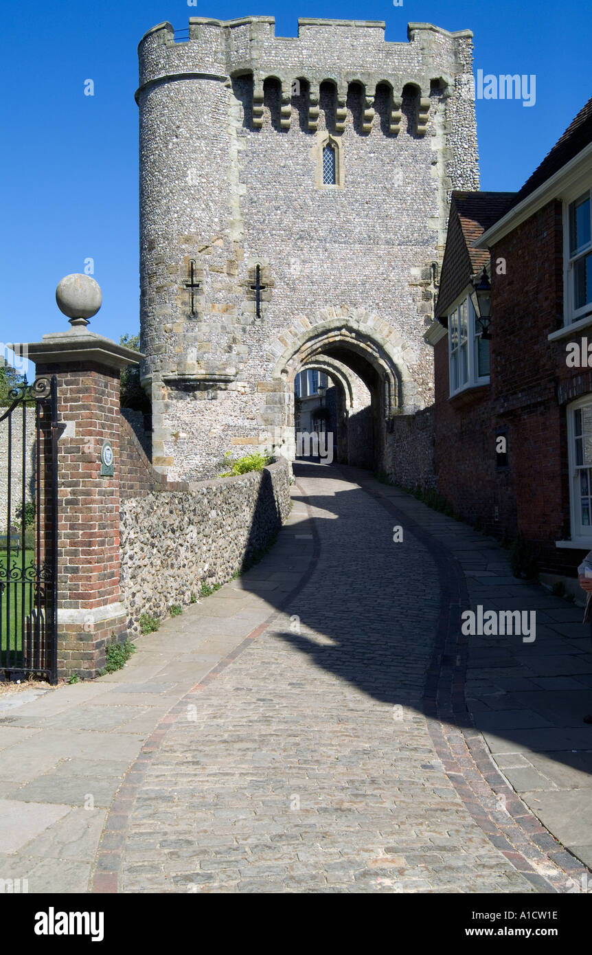 barbican of Lewes castle Lewes East Sussex England UK Stock Photo - Alamy