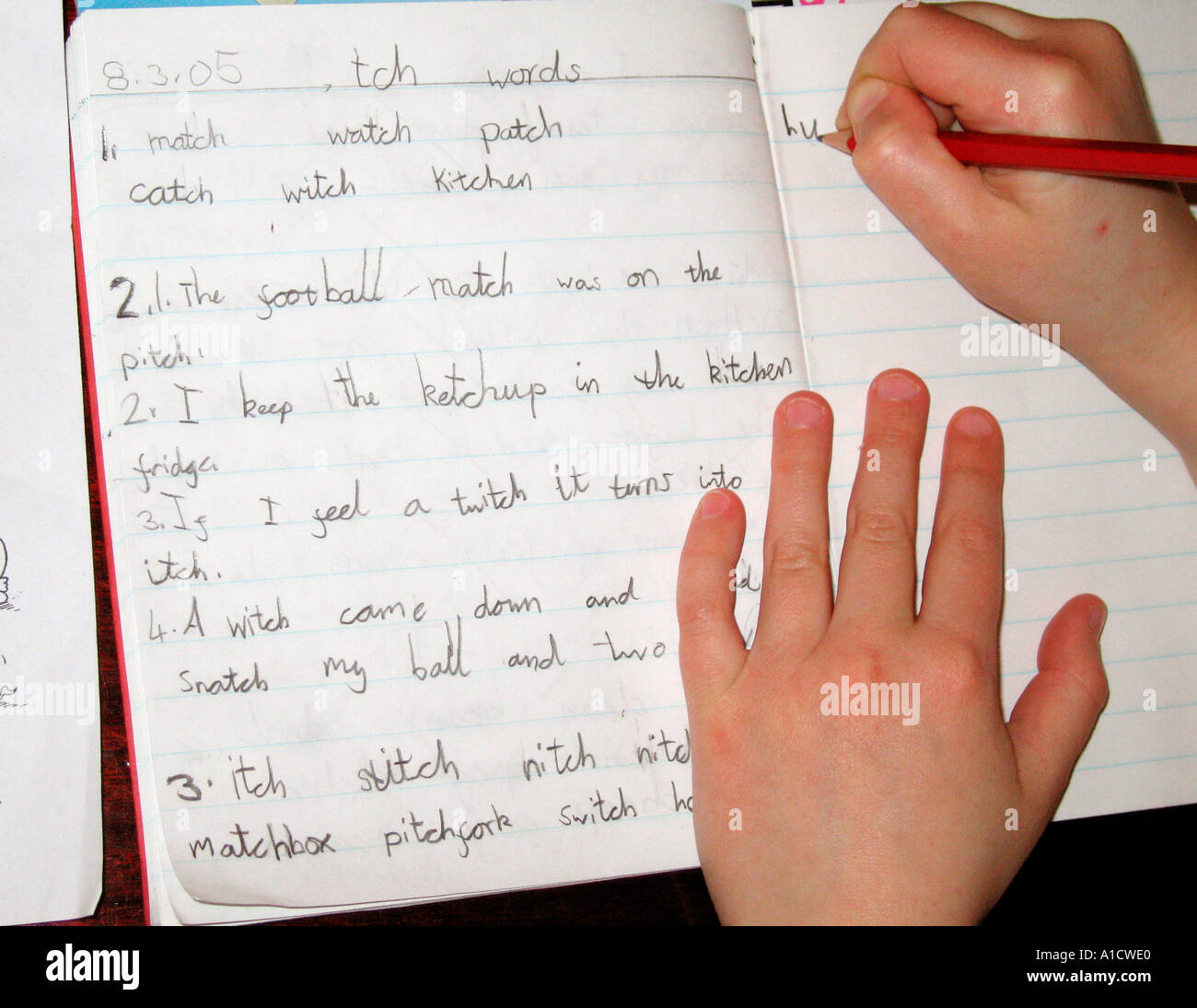 Homework jotter hi-res stock photography and images - Alamy