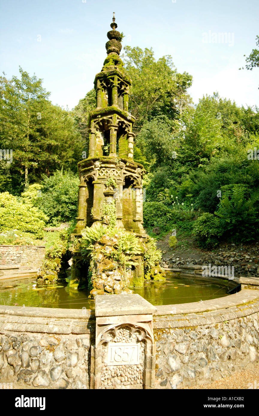 Restored Fountain and Pond Victorian Garden Norwich UK Stock Photo - Alamy