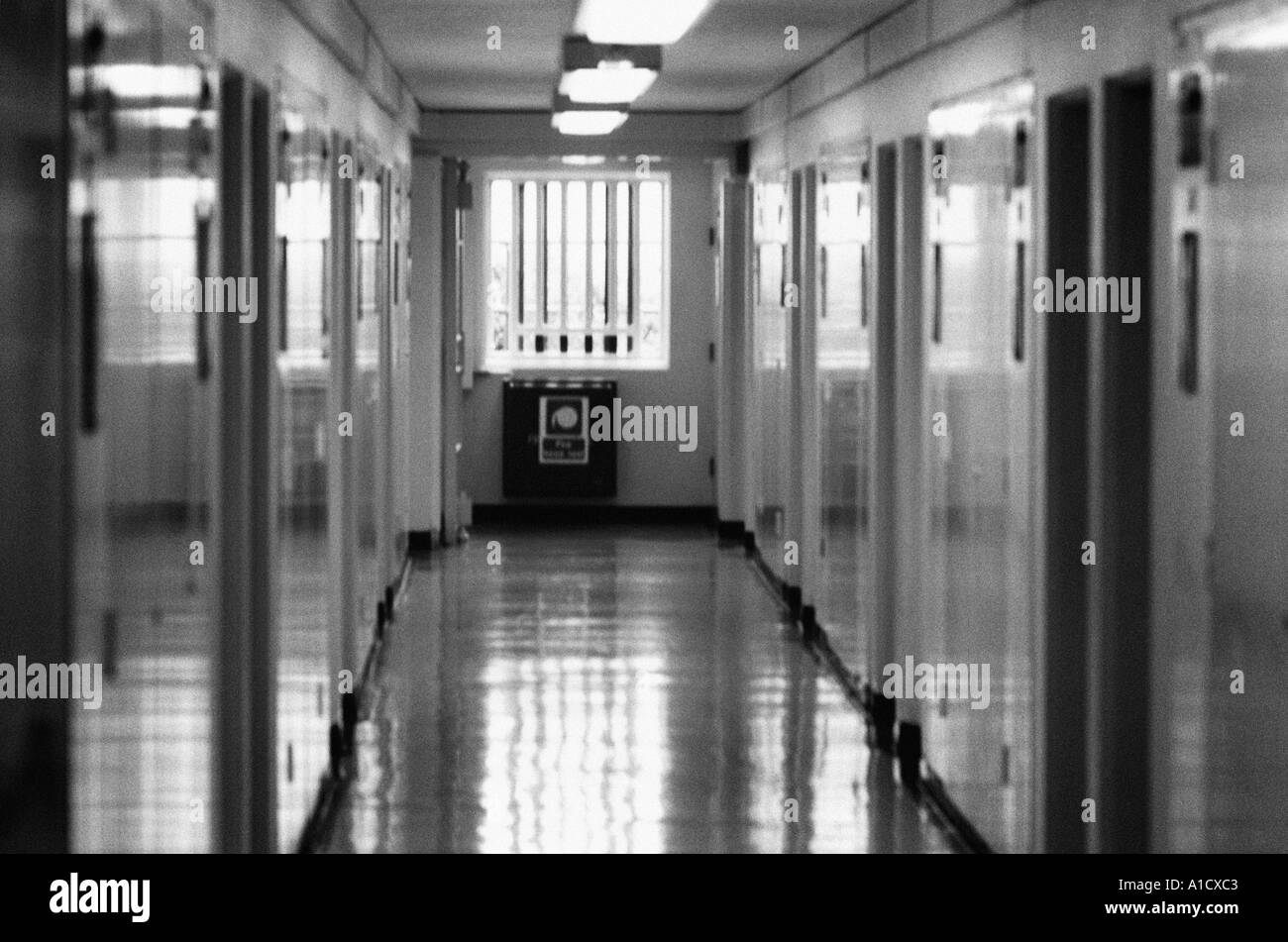 a prison corridor in a UK jail Stock Photo - Alamy