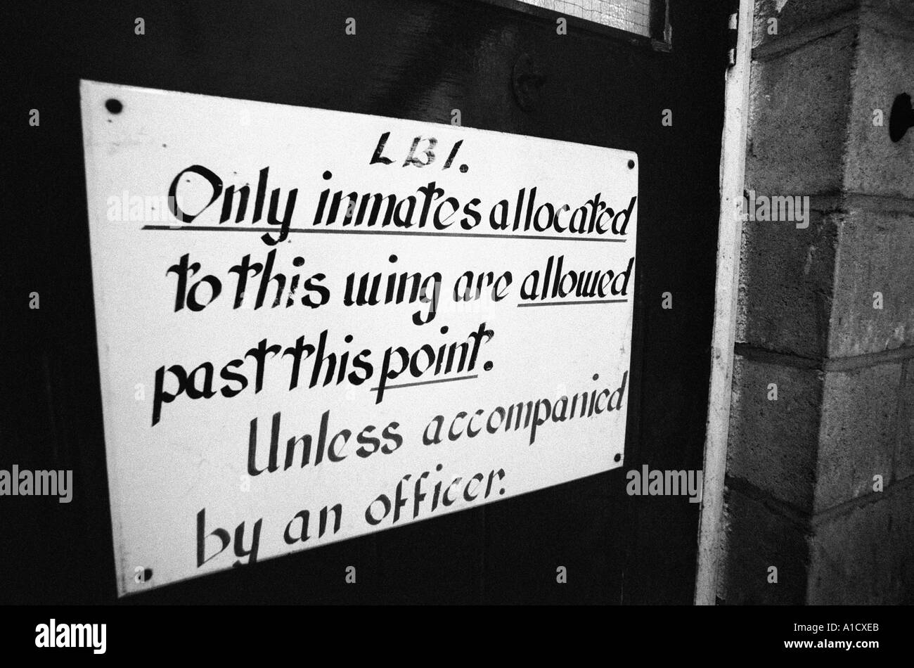 Notice at entrance Black and White Stock Photos & Images - Alamy