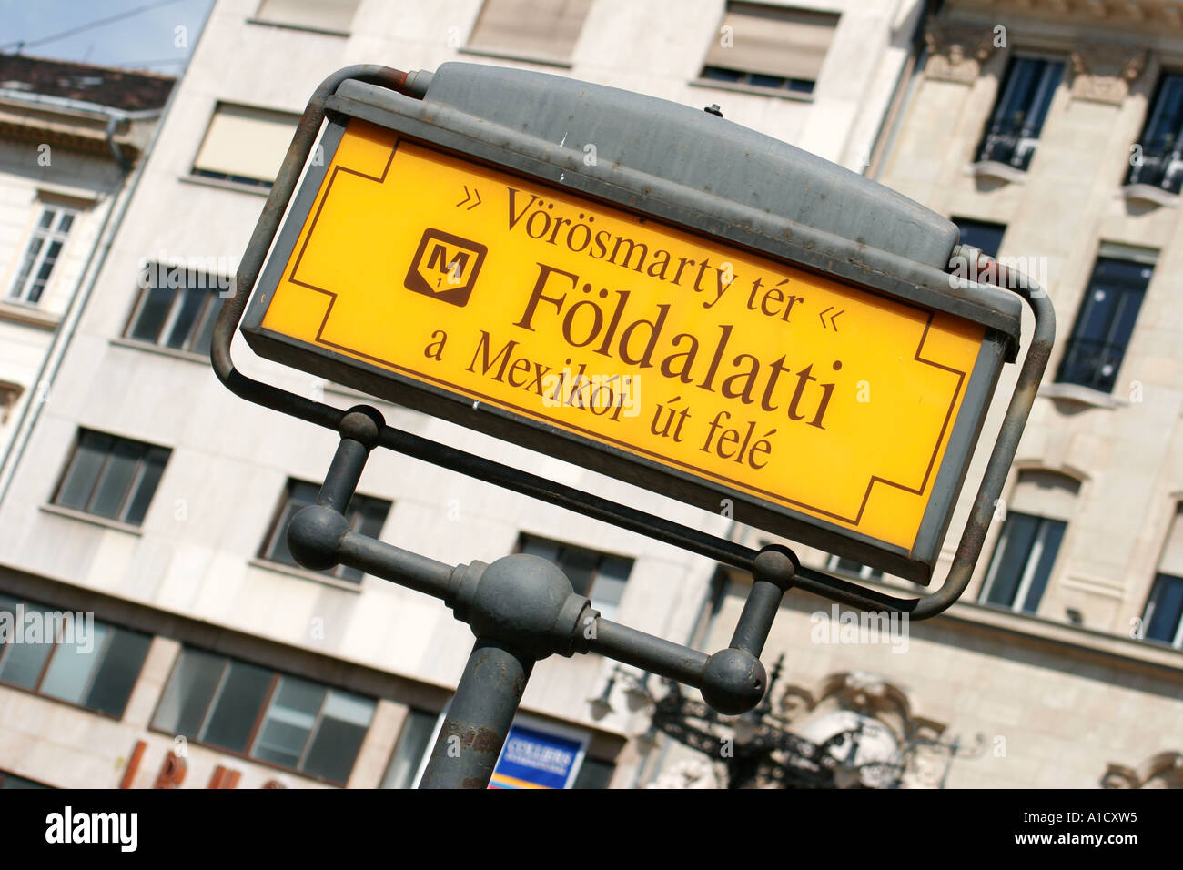 Underground sign budapest hi-res stock photography and images - Alamy